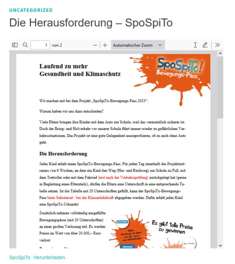 Fanny-Koenig-Grundschule | Die Herausforderung – SpoSpiTo – SpoSpiTo ... Fanny-Koenig-Grundschule | Die Herausforderung – SpoSpiTo – SpoSpiTo ...